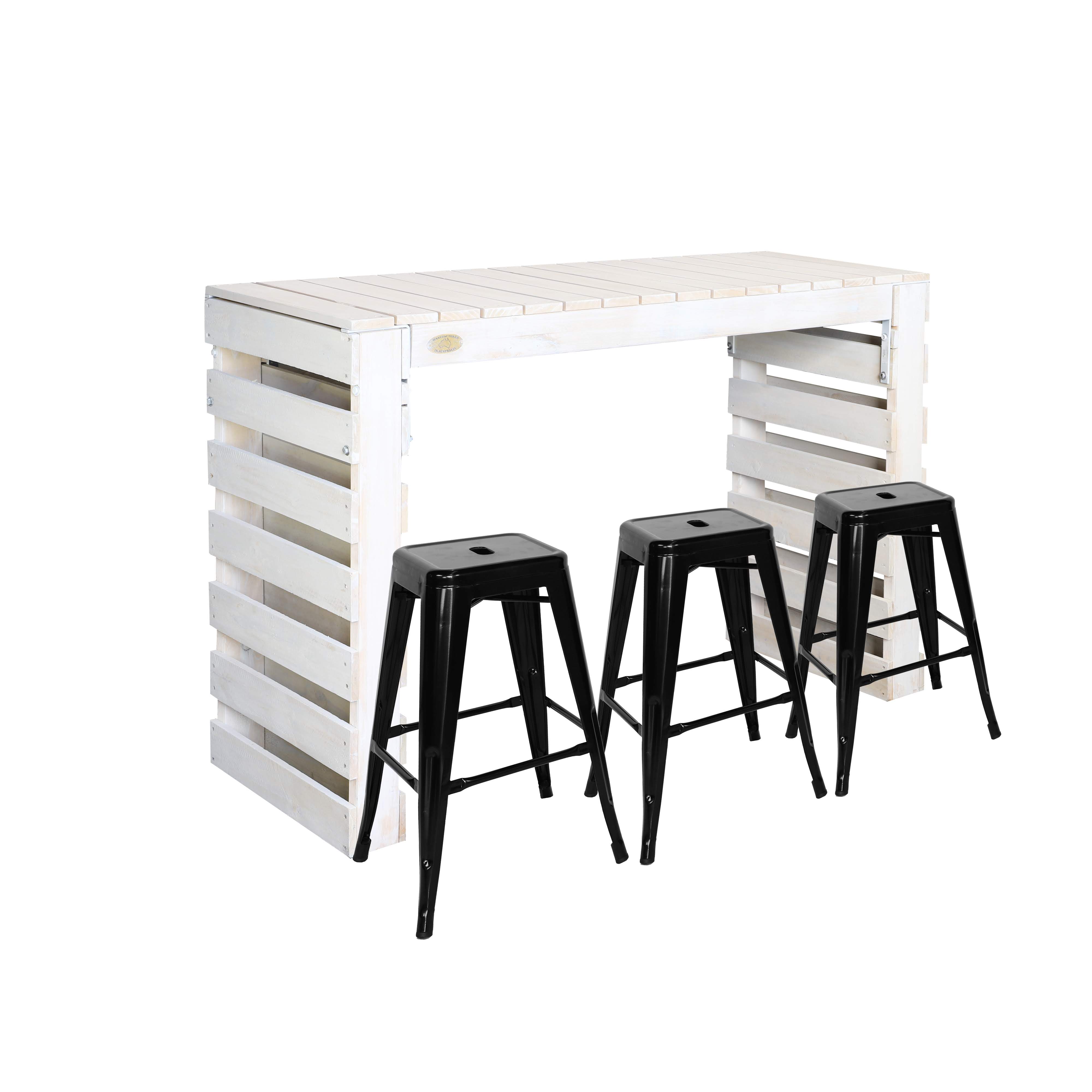 Whitewash Pallet High Table