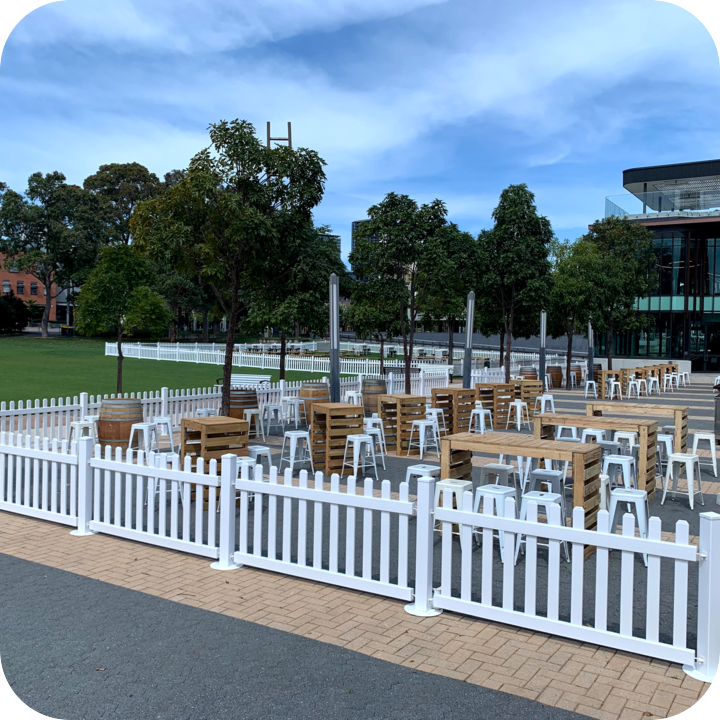PVC picket fencing HIRE | Temporary fencing Sydney, Melbourne, Brisbane ...